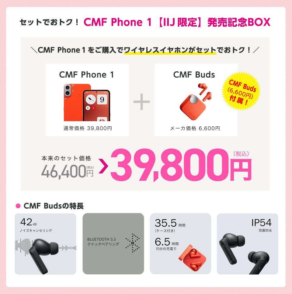 Nothing CMF Phone 1 【IIJ限定】発売記念BOX | 格安SIM/格安スマホのIIJmio